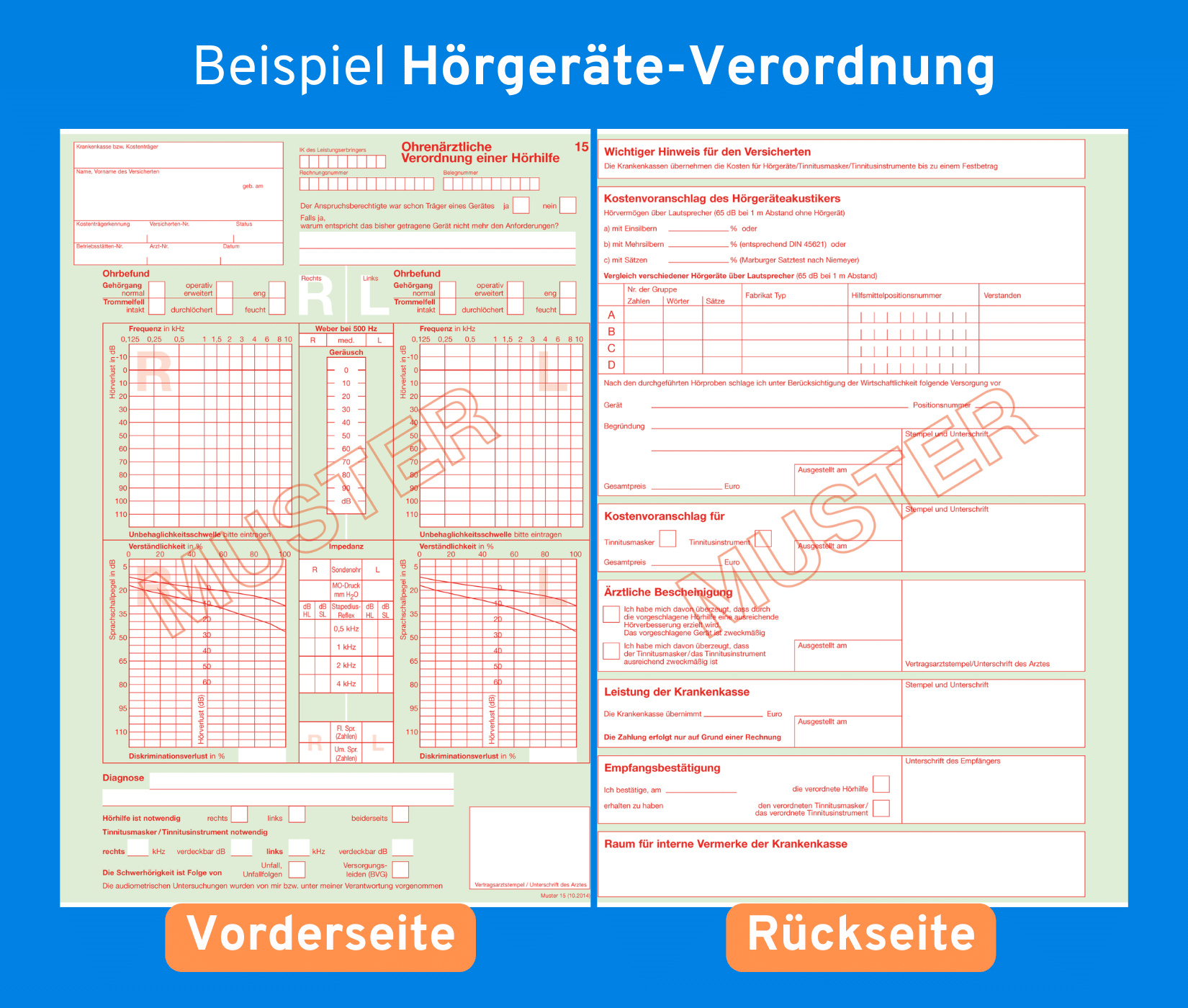 Formular für Upload der Hörgeräte-Verordnung - Echo